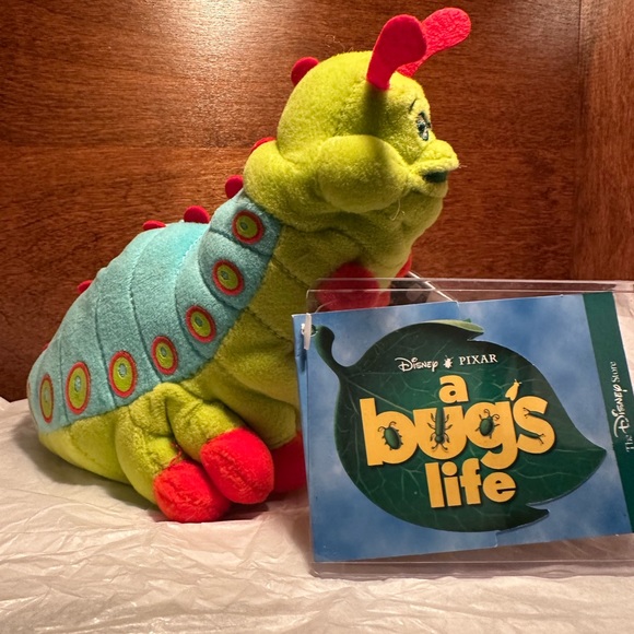 Disney | Toys | Disney Store Bugs Life Heimlich Plush Bean Bag Nwt ...